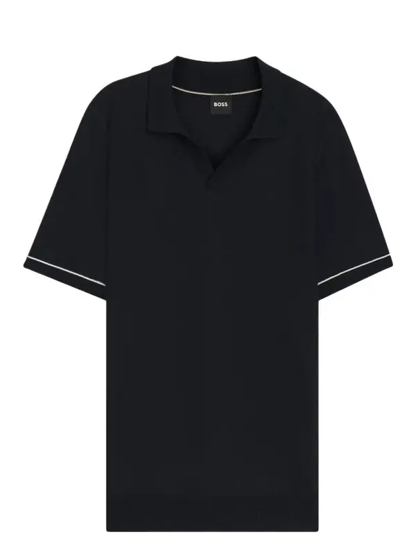 Hugo Boss V-neck Polo Shirt - Dark Blue