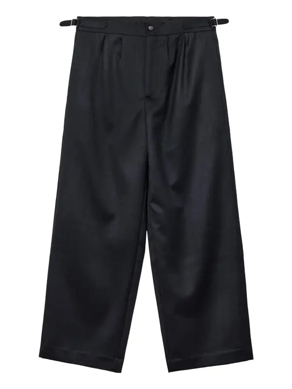 BODE Wide-leg Casual Pants - Navy Blue