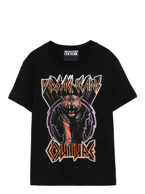 Versace Tiger Graphic T-shirt - Black