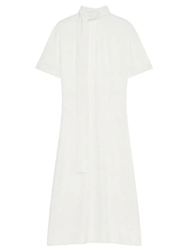 Givenchy Short Sleeve Dress With 4g Logo Pattern - White