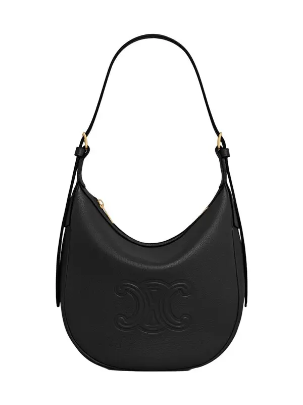 Celine Small Heloise Bag In Supple Grained Calfskin - Black
