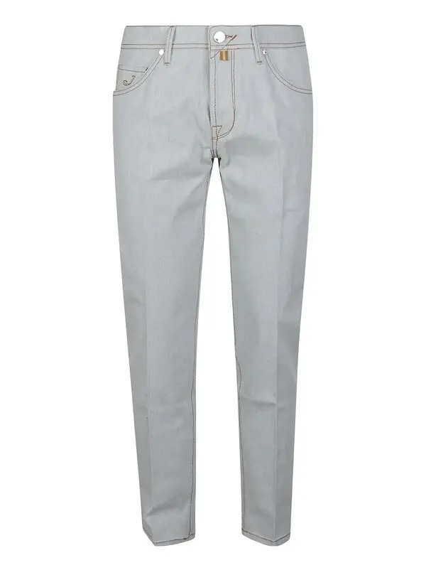 Jacob Cohen Logo Patch Straight-leg Jeans - Gray