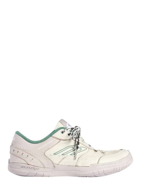 Balenciaga Hamptons Medium Distressed Sneakers - Beige/green