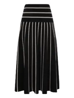Zimmermann Striped Knit Skirt - Black/cream