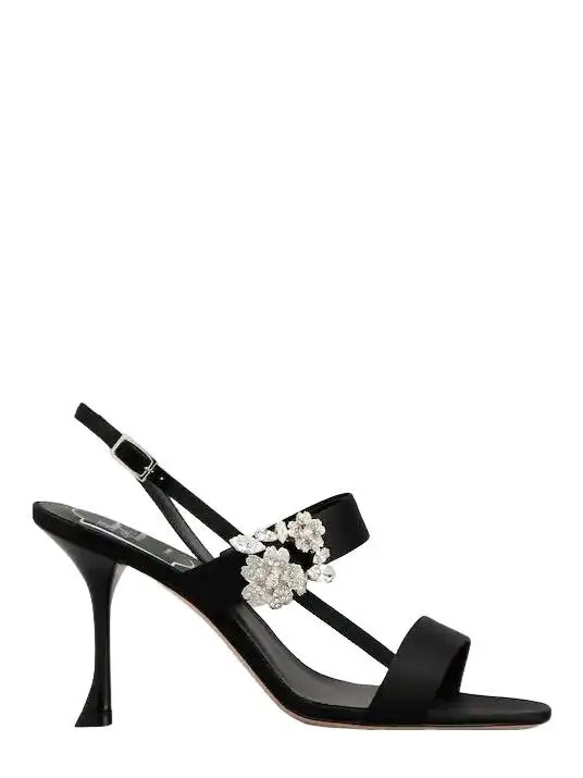ROGER VIVIER Embellished Heeled Sandals - Black