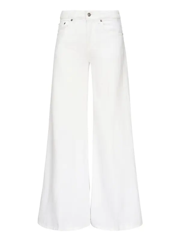 DONDUP High-rise Wide-leg Jeans With Belt Loops - White