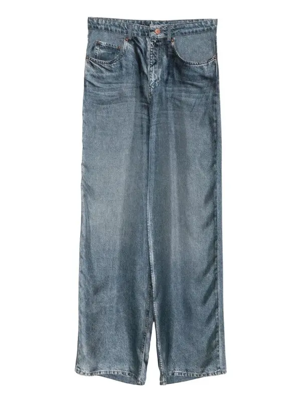 PIERRE-LOUIS MASCIA Belt Loop Denim Trousers - Gray