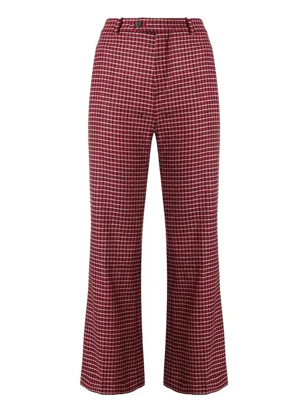 Chloé Checked Cropped Flare Pants - Multicolor