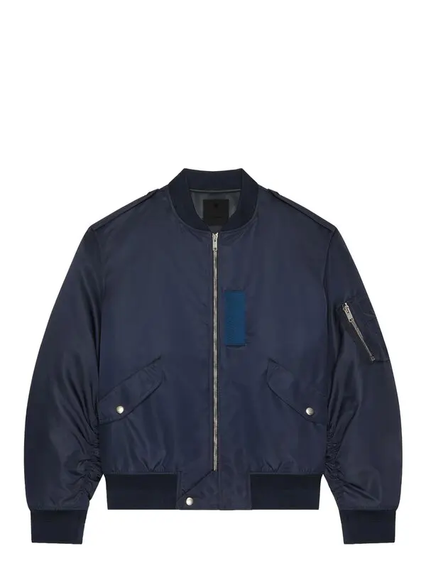 Givenchy Medallion Embroidered Bomber Jacket - Navy
