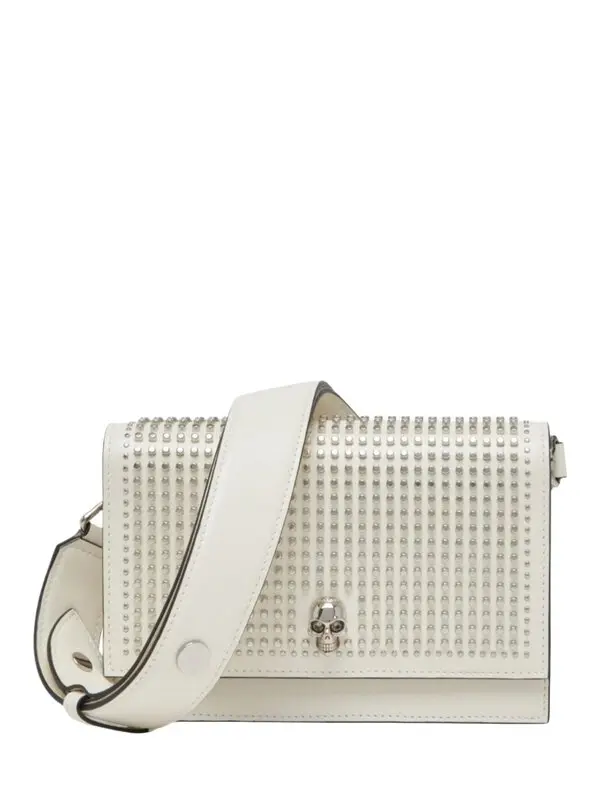 Alexander McQueen Embellished Skull Shoulder Bag - White