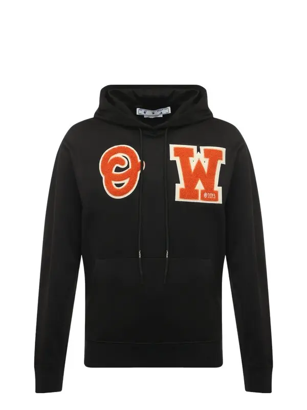 Off-White Hoodie With Logo Detailing - Black