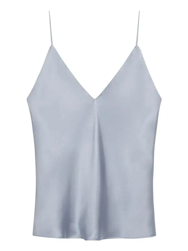 ANINE BING Ellen V-neck Spaghetti Strap Top - Gray