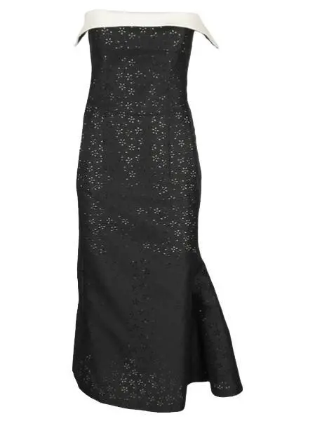 Philosophy Di Lorenzo Serafini Strapless Flared Printed Dress - Black