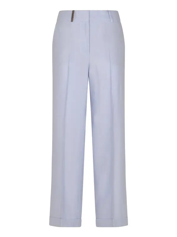 Peserico Straight-leg Pleated Trousers - Gray