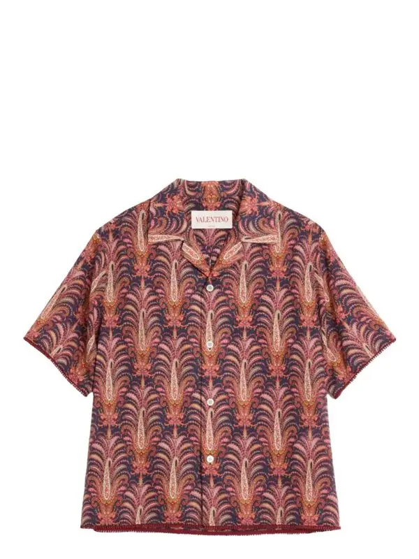 Valentino Garavani All-over Patterned Button-up Shirt - Brown