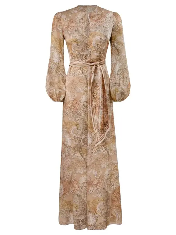 Zimmermann Rebellion Silk Maxi Dress - Nude