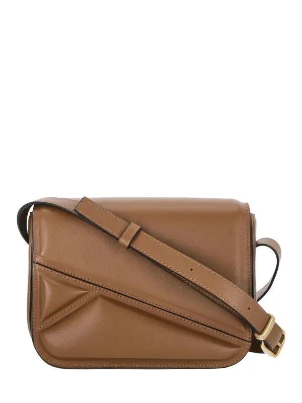 WANDLER Oscar Trunk Panelled Crossbody Bag - Brown