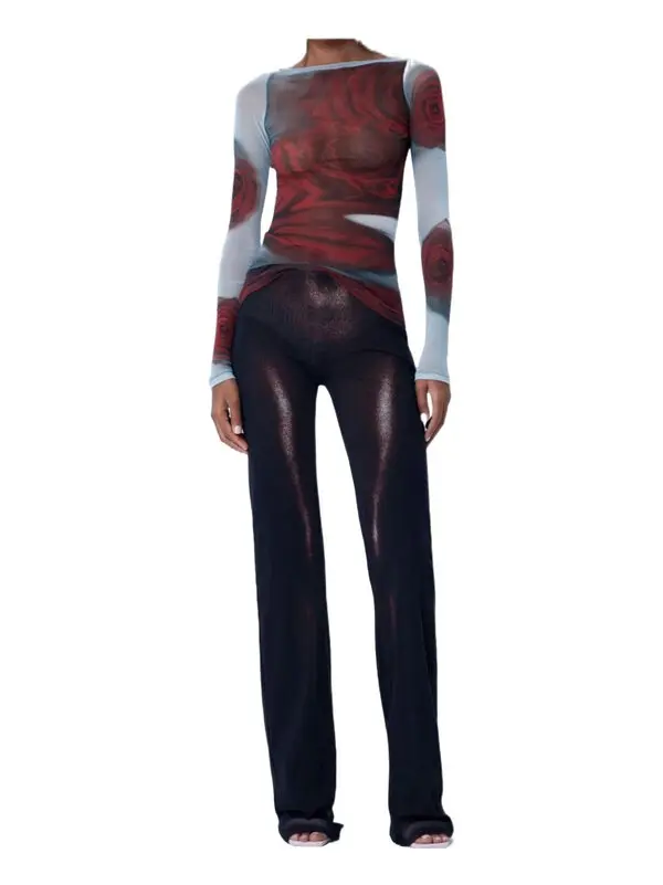 JEAN PAUL GAULTIER Long Sleeve Boatneck T-shirt - Black