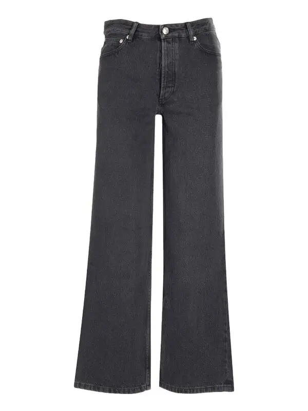 A.p.c. Wide-leg Cropped Jeans - Black