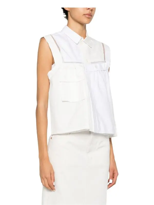 Sacai Deconstructed Asymmetric Shirt - White