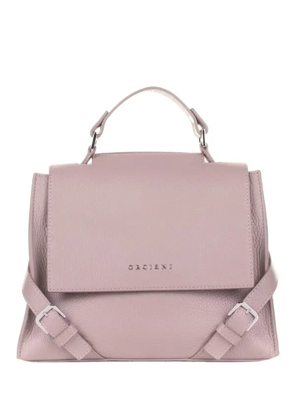 ORTIGNI Logo Rectangular Shoulder Bag - Nude