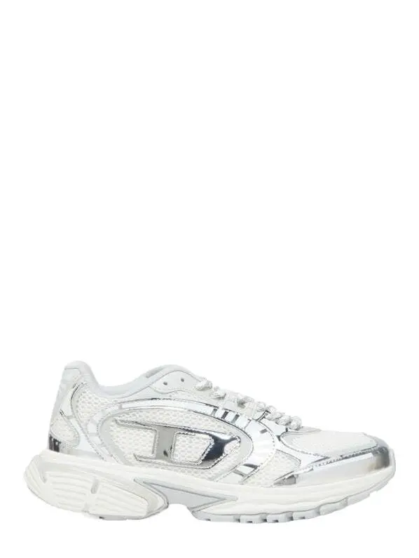 DIESEL® S-pro-v-dense Low Top Sneakers With Silver Detailing - White/silver