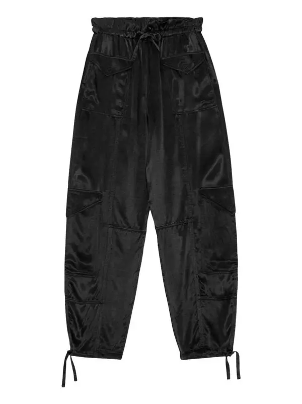 GANNI Loose Fit Cargo Trousers - Black