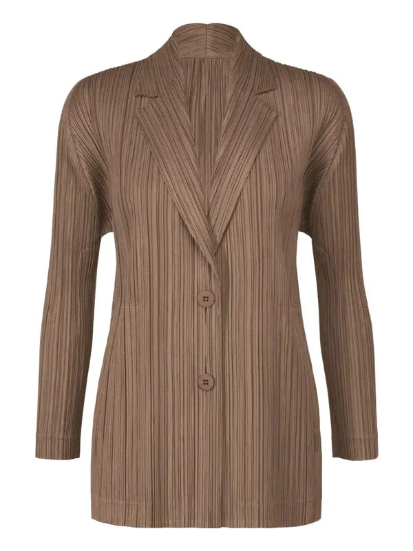 PLEATS PLEASE BY ISSEY MIYAKE Pleated Jacket - Brown