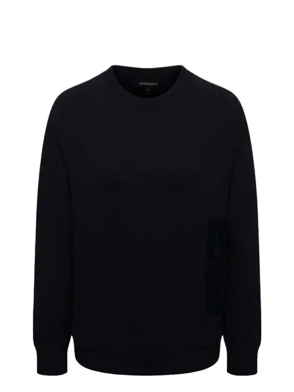Emporio Armani Panelled Crewneck Sweatshirt - Black