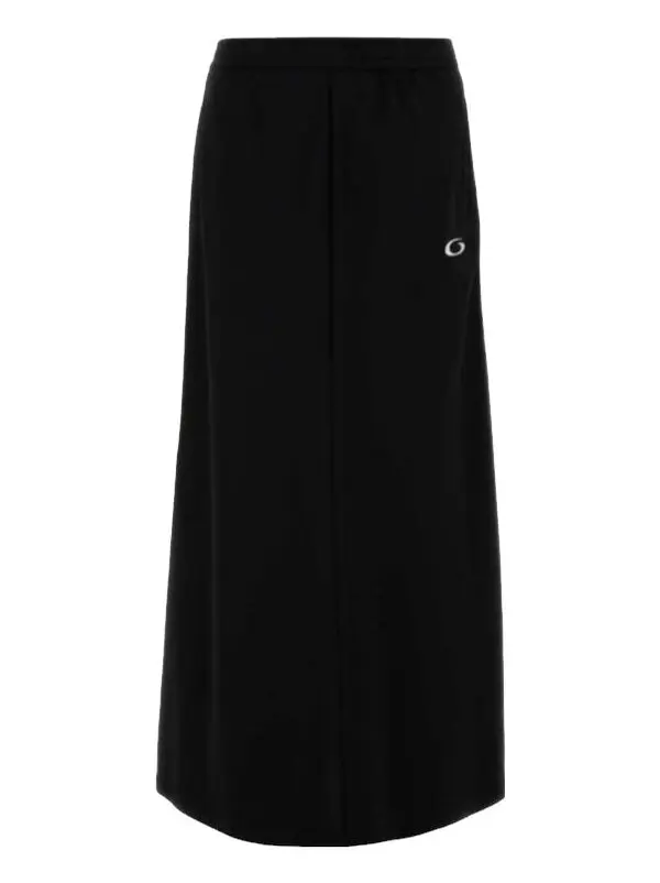 Balenciaga Stripe Detail Maxi Skirt - Black