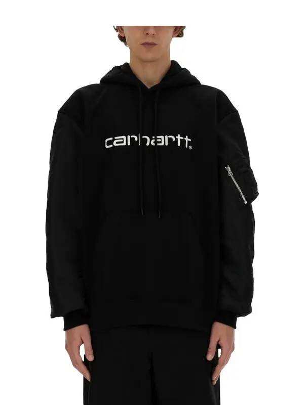 Junya Watanabe X Carhartt Oversized Drawstring Hoodie - Black