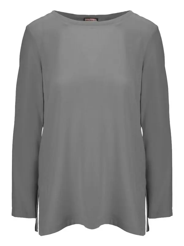 Malìparmi Long-sleeved Logo Blouse - Gray