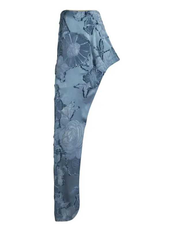 Etro Floral Jacquard Sleeveless Asymmetric Top - Blue