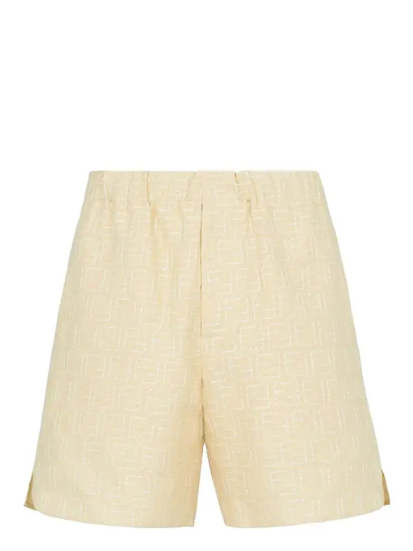 Fendi Ff Jacquard Bermuda Shorts - Nude