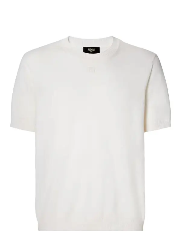 Fendi Short Sleeved Crewneck Jumper - White