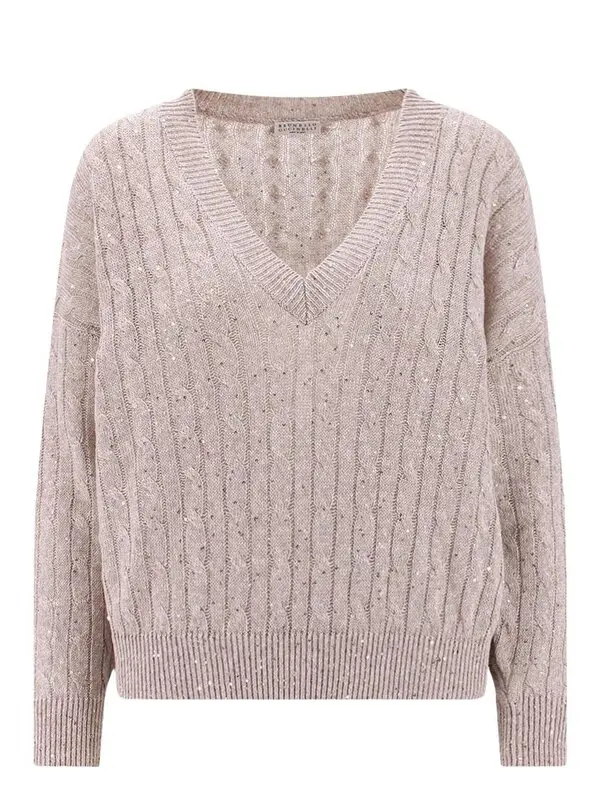 Brunello Cucinelli Sequin Embellished Knitted Jumper - No