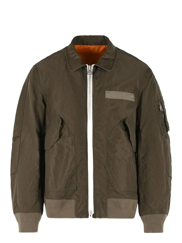 Sacai Treated Twill Blouson - Green