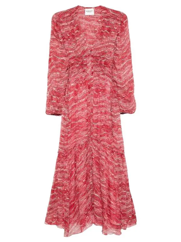 Isabel Marant Étoile Amara V-neck Maxi Dress - Red