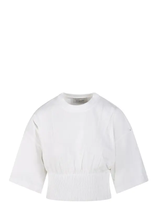 Sportmax Ribbed-hem T-shirt - White