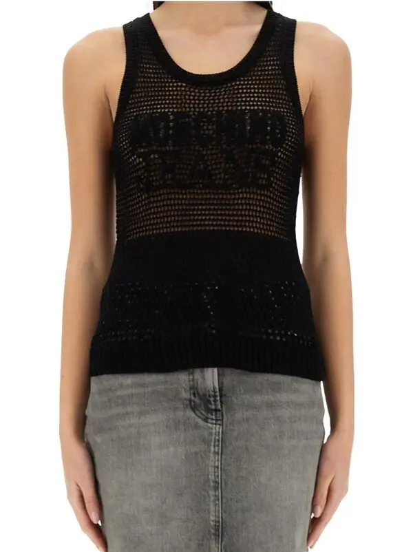 Moschino Mesh Tank - Black