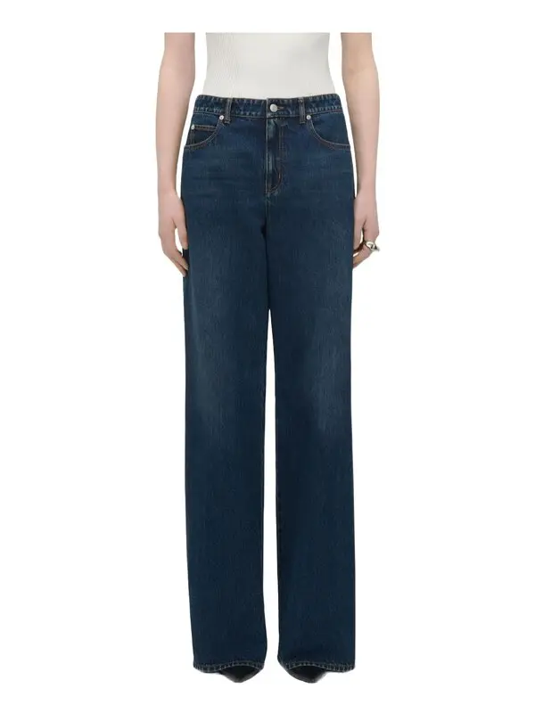 Alexander McQueen Wide-leg Jeans - Indigo