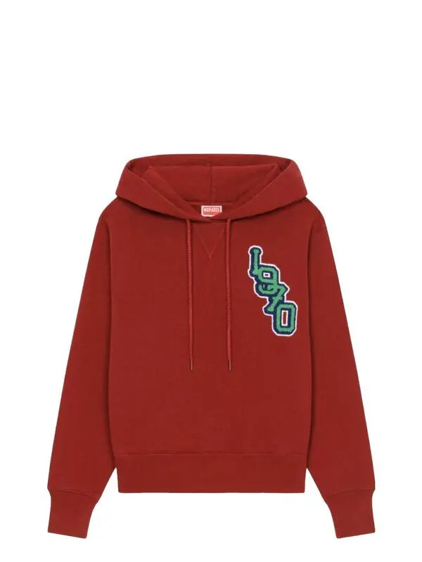 Kenzo Logo Tiger Oversized Hoodie Sweatshirt - Red