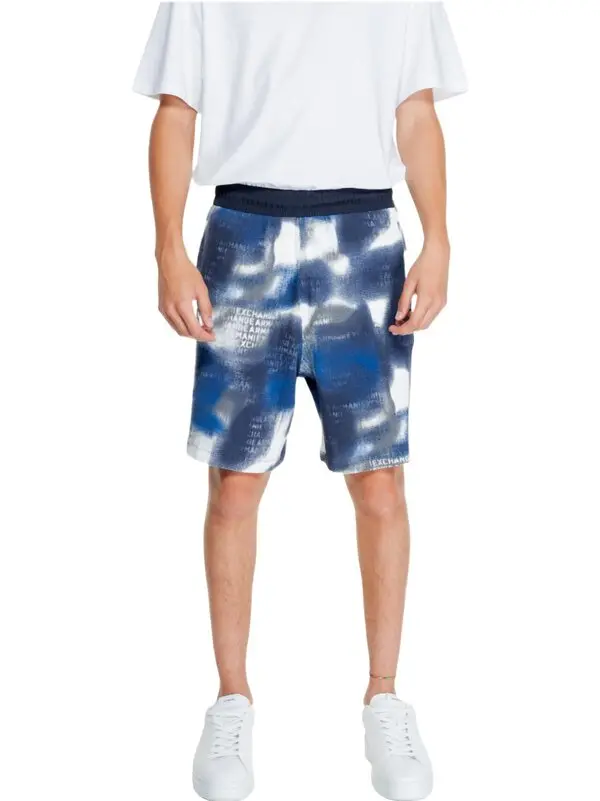 Armani Exchange Printed Elasticated Shorts - White