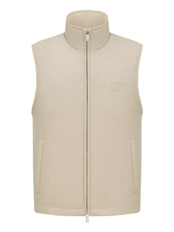 Dior Cd Icon Zipped Vest - Beige