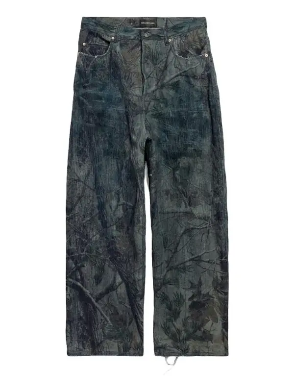 Balenciaga Mid-waisted Baggy Jeans - Brown