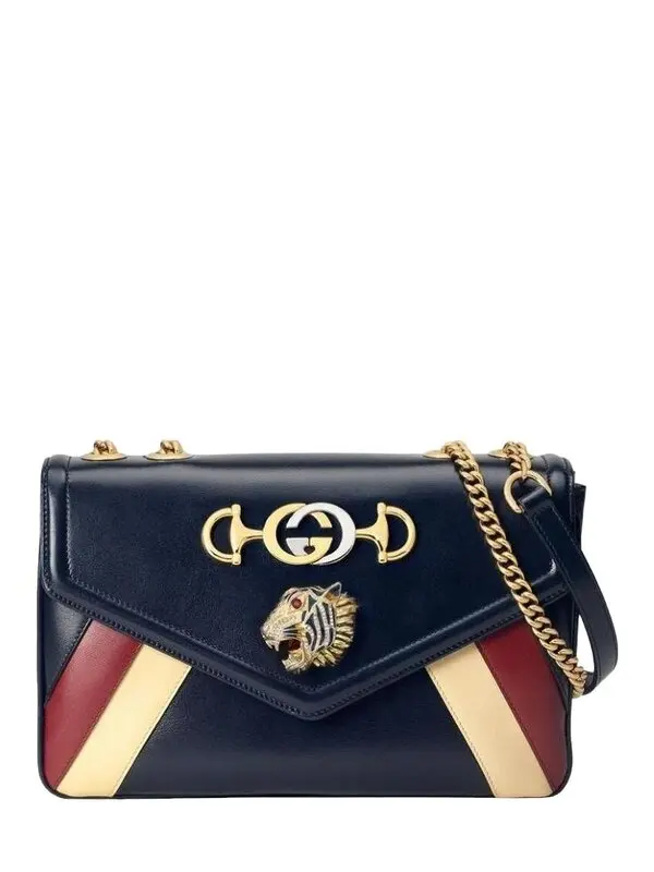 Gucci Medium Rajah Shoulder Bag - Black