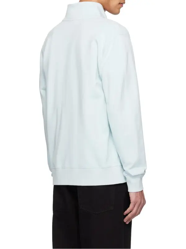 Maison Kitsuné Zip-up Cardigan With Embroidered Fox Head Patch - Juanyun Blue