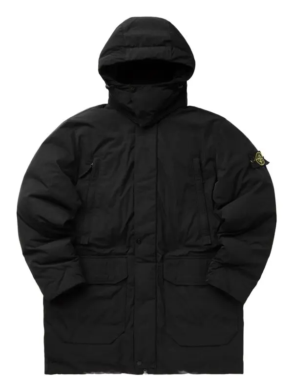 Stone Island Hooded Down Jacket - Black