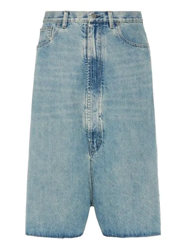 MAISON MARGIELA Dropped Crotch Denim Shorts - Light Blue