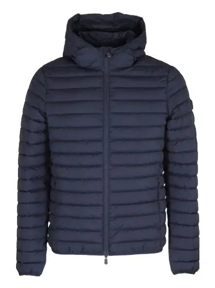 SAVE THE DUCK Zip-up Hooded Down Jacket - Black